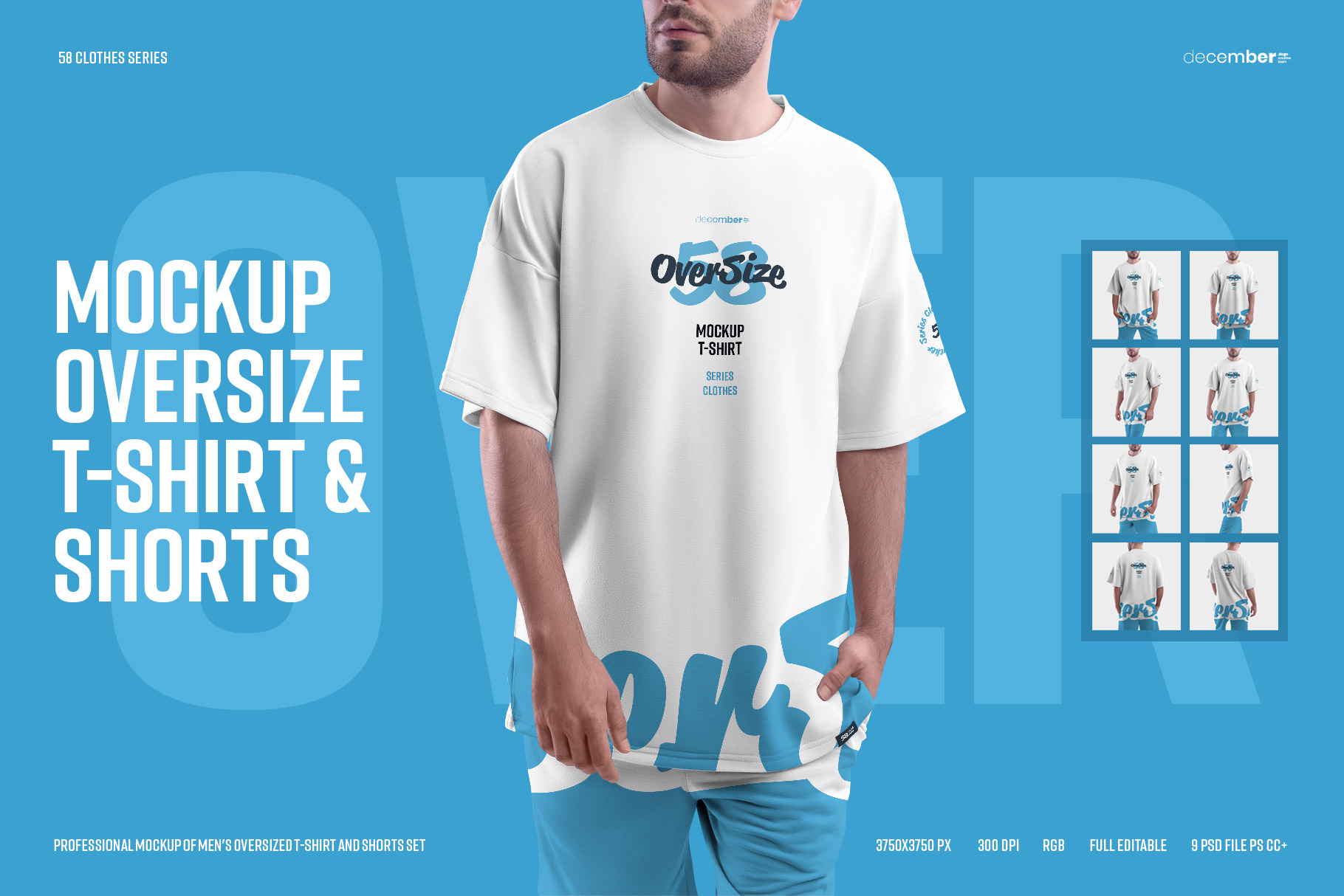 9 Mockups Oversize T-shirt, a Shirt Mockup by Grow Design Craft Studio