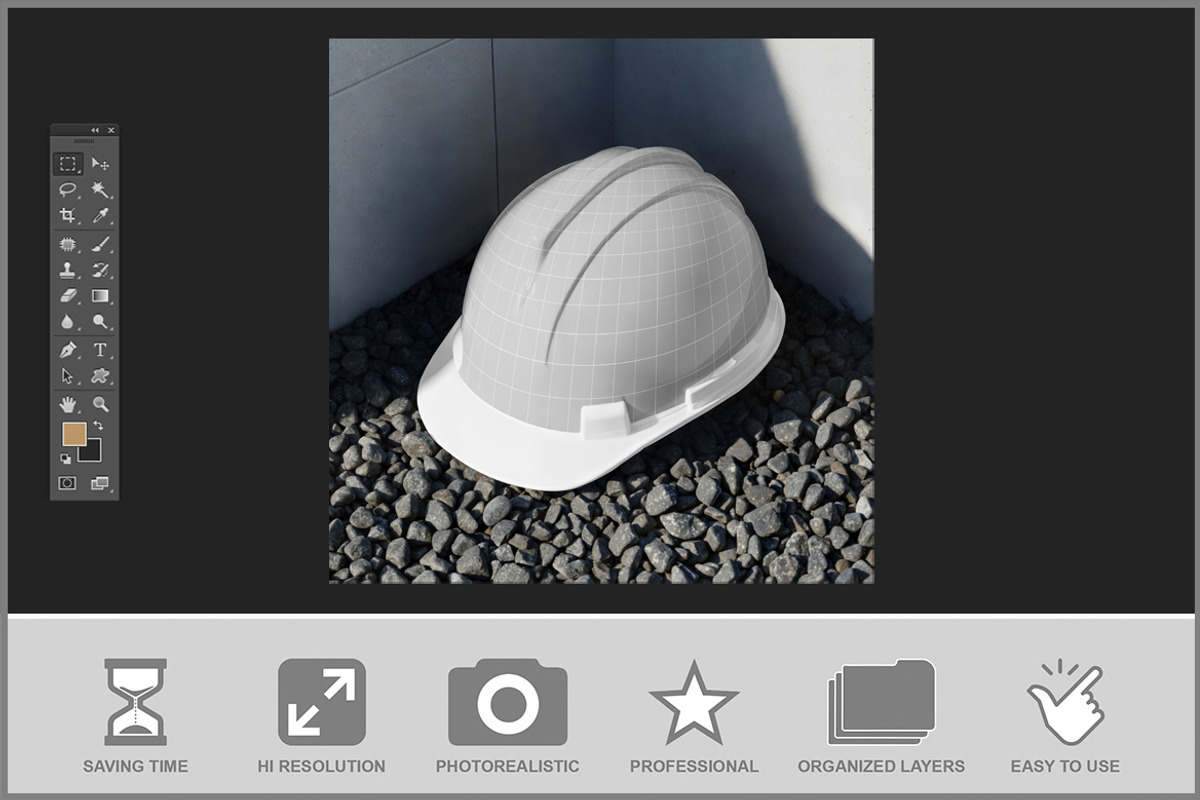Helmet Design Mockup, a Product Mockup by Bruno's Shop