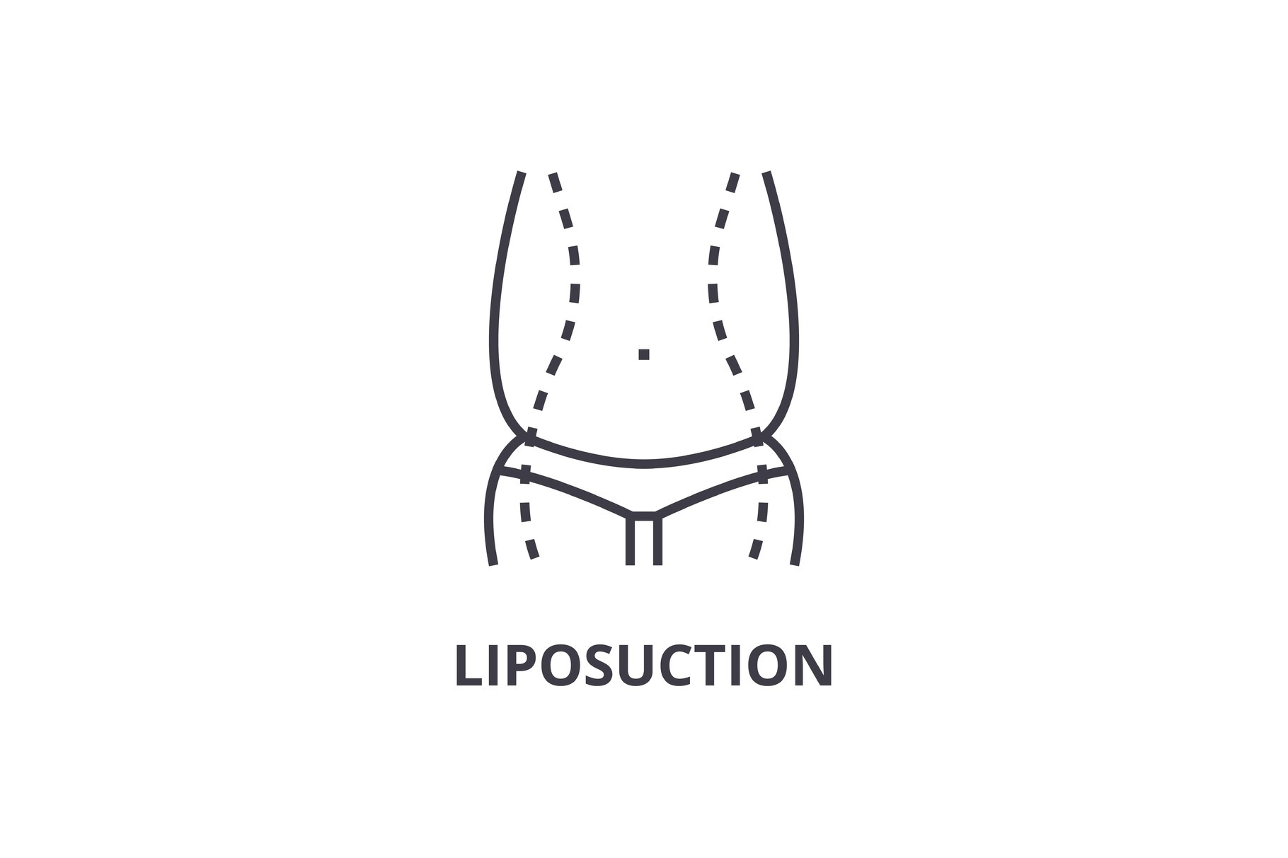 liposuction thin line icon, sign, symbol, illustation, linear concept ...