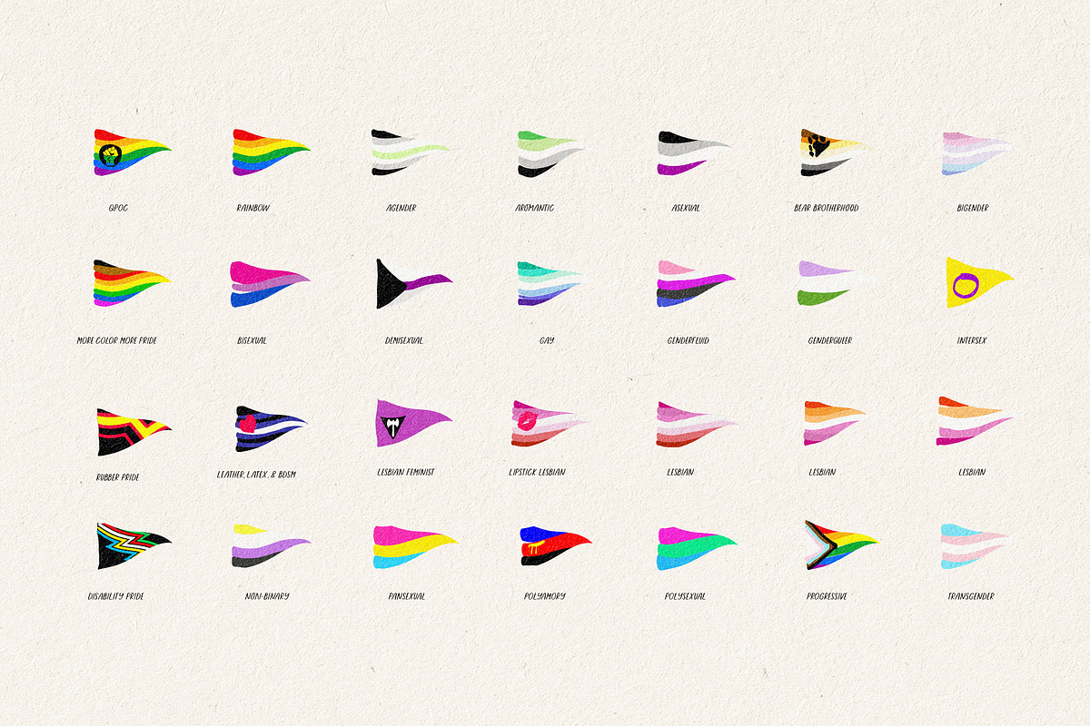PRIDE - Flags & Elements, a Social Media Template by Sparrow & Snow