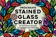 Procreate Stained Glass Creator, a Brush Add-On by AlwaysBeColoring