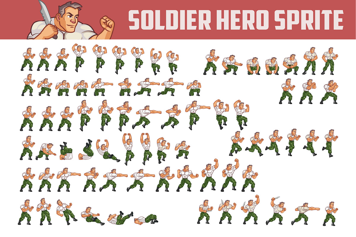SOLDIER HERO SPRITE, an Illustration by Silpin