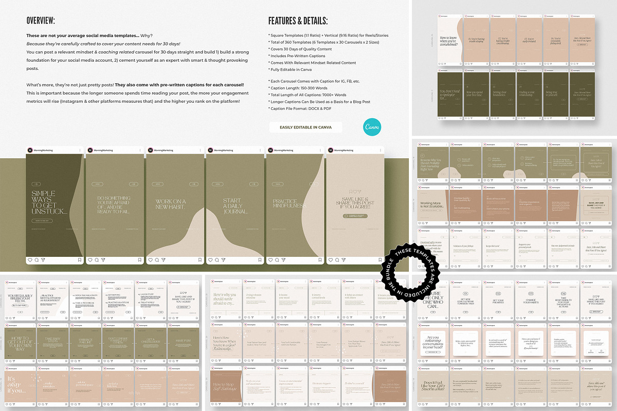 Ultimate Mental Health Social Bundle, a Social Media Template by ...