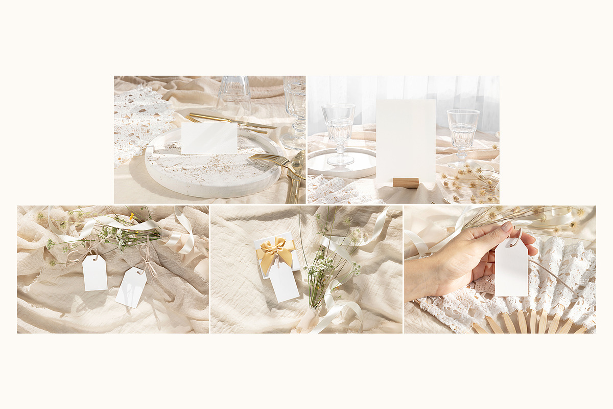Card Mockup Bundle Wedding WBF, a Product Mockup by PawMockups