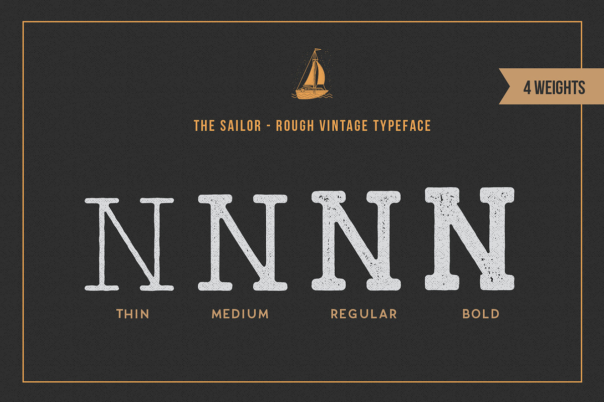 LightHouse - Sailor Rough Typeface, a Sans Serif Font by Kaligra.co