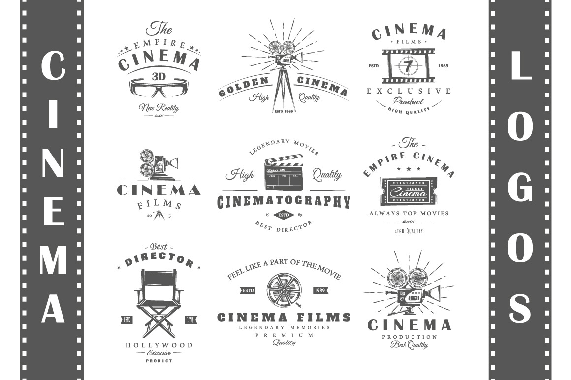 9 Cinema Logos Templates Vol.1 | Branding & Logo Templates ~ Creative ...