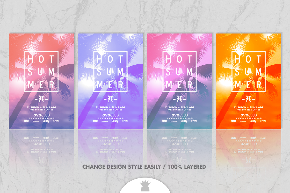 HOT SUMMERFlyer Template, a Flyer Template by OVNI-TEMPLATES