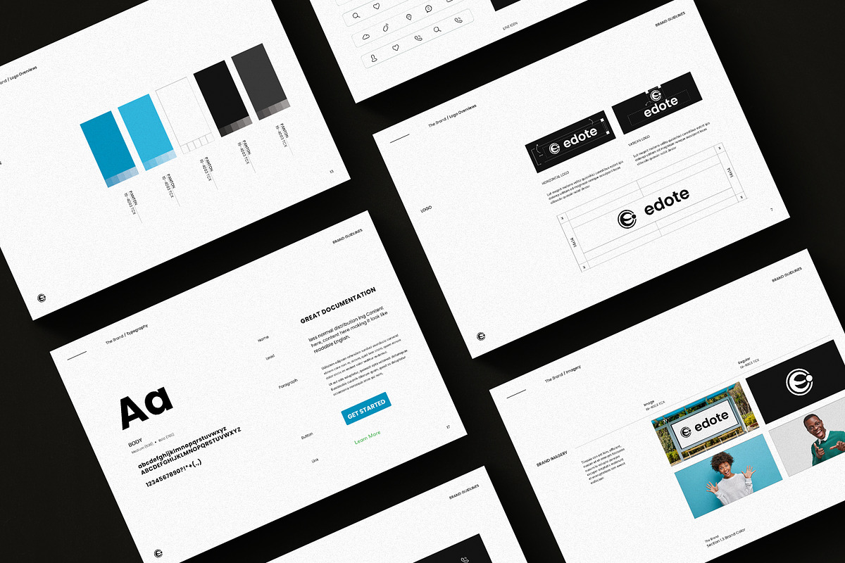 EDOTE / Brand Guidelines, a Presentation Template by GoldenPixelStudio