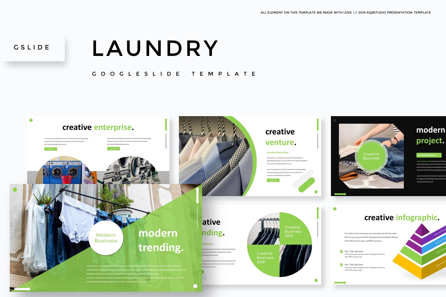 Laundry - Google Slides Template, a Presentation Template by AQR Studio