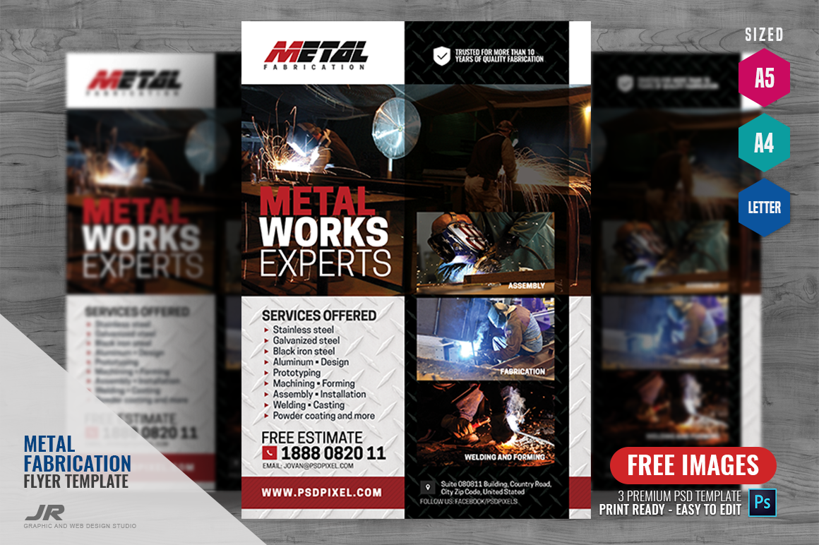 Steel Fabrication and Design Service, a Flyer Template by PSDPixel