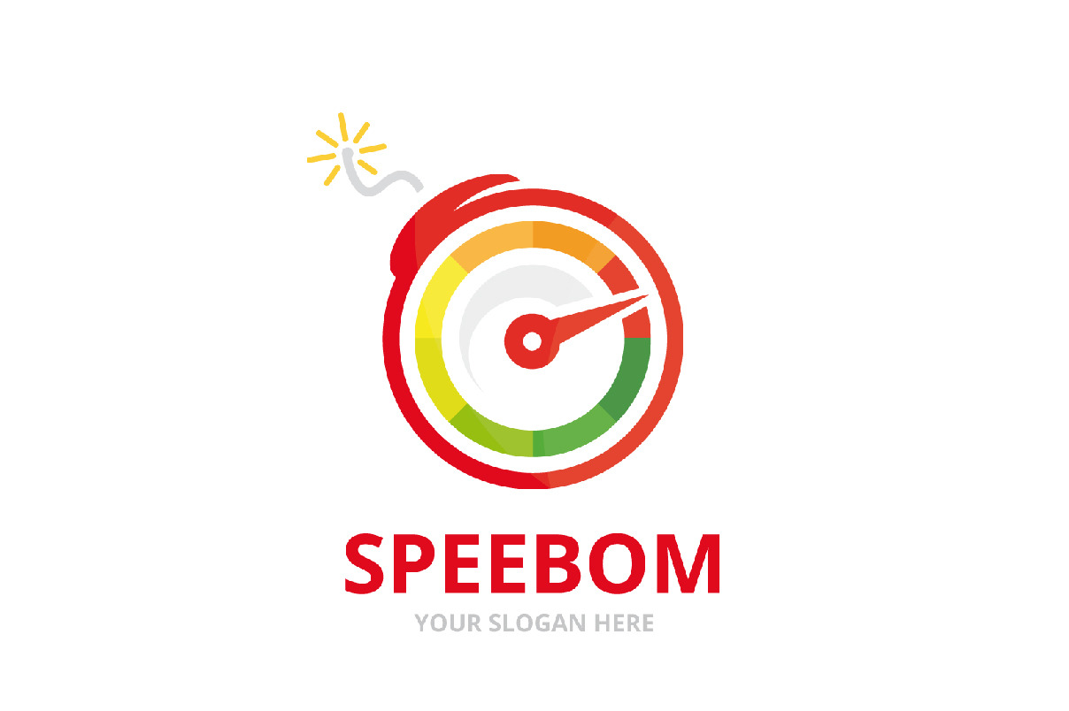 Vector speedometer and bomb logo, a Branding & Logo Template by GraphiShop