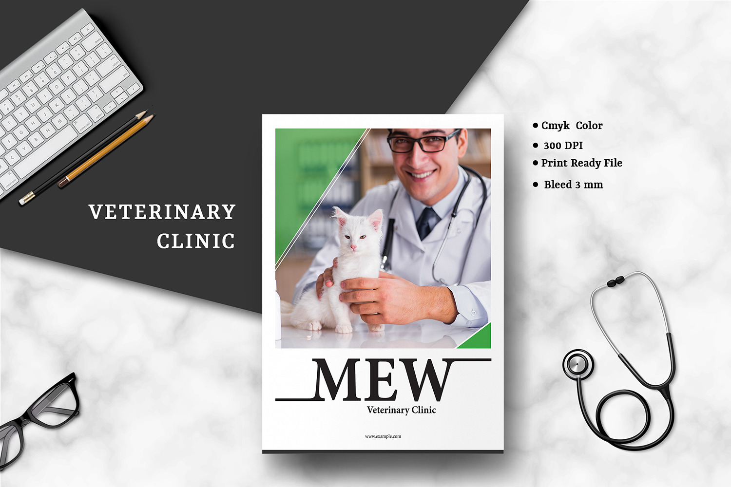 Veterinary Clinic Brochure V01 | Brochure Templates ~ Creative Market