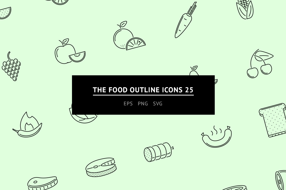 The Food Outline Icons 25, an Outline Icon by Last Spark