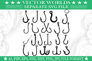 Fish Hook Svg, Fish, Hook Svg, an Object Graphic by VectorWorlds