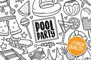 Pool Party Doodle Vector, a Graphic by Gohsantosa