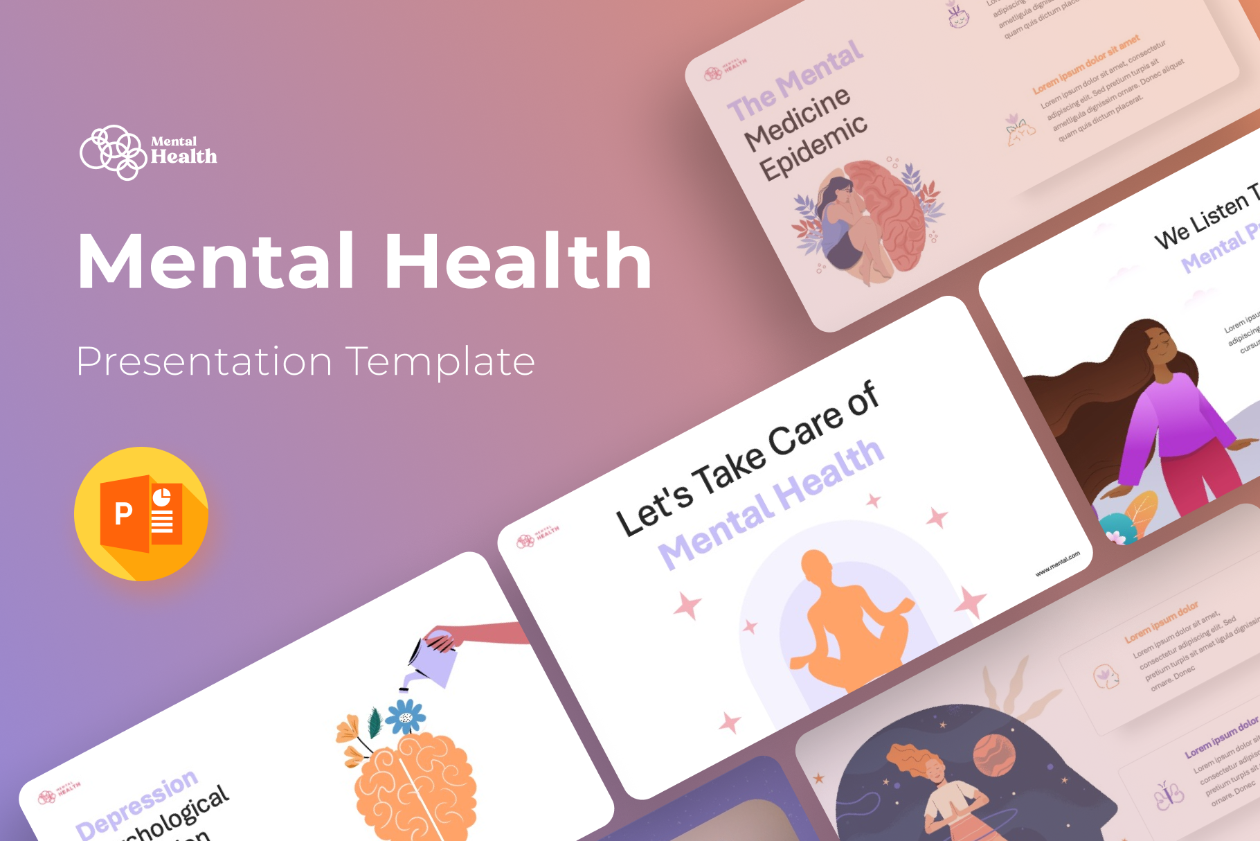 Mental Health PowerPoint Template | Creative Market