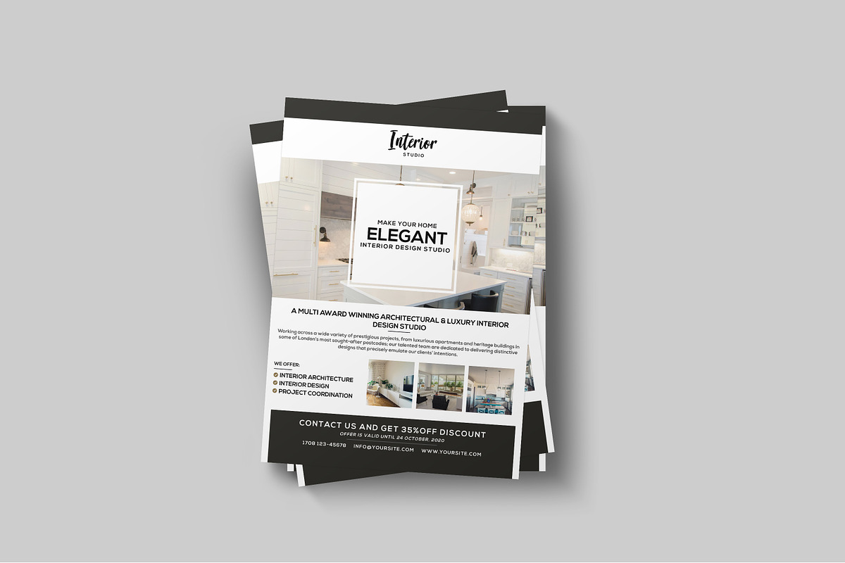 Interior Design, Architecture Flyers, a Flyer Template by PixelsDesign
