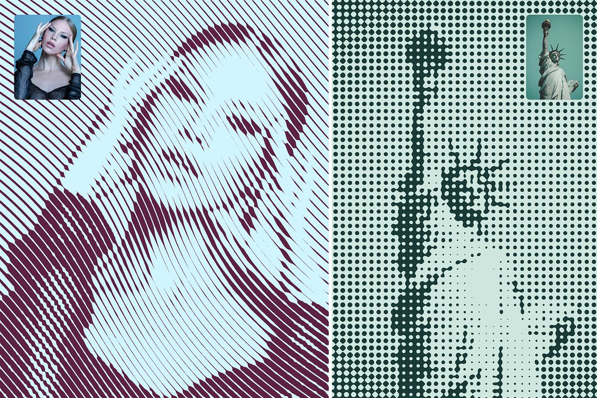 Halftone Machine Photoshop Action, an Action Add-On by Hyperpix Productions