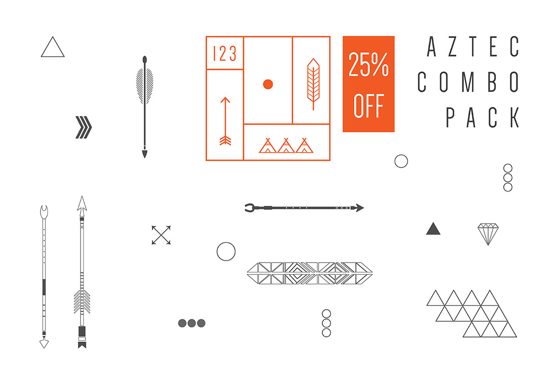 Aztec Combo Pack, an Animal Illustration by Lera Efremova