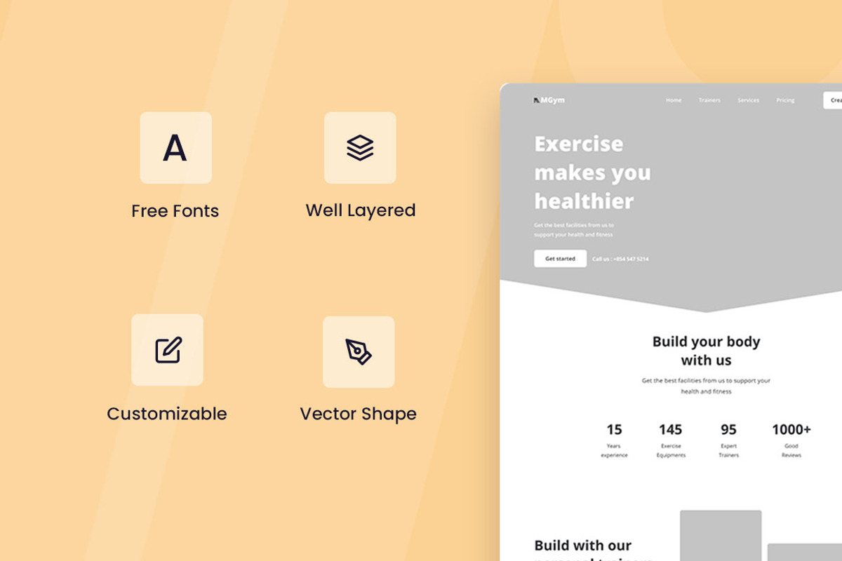 Fitness Gym Wireframe Website
