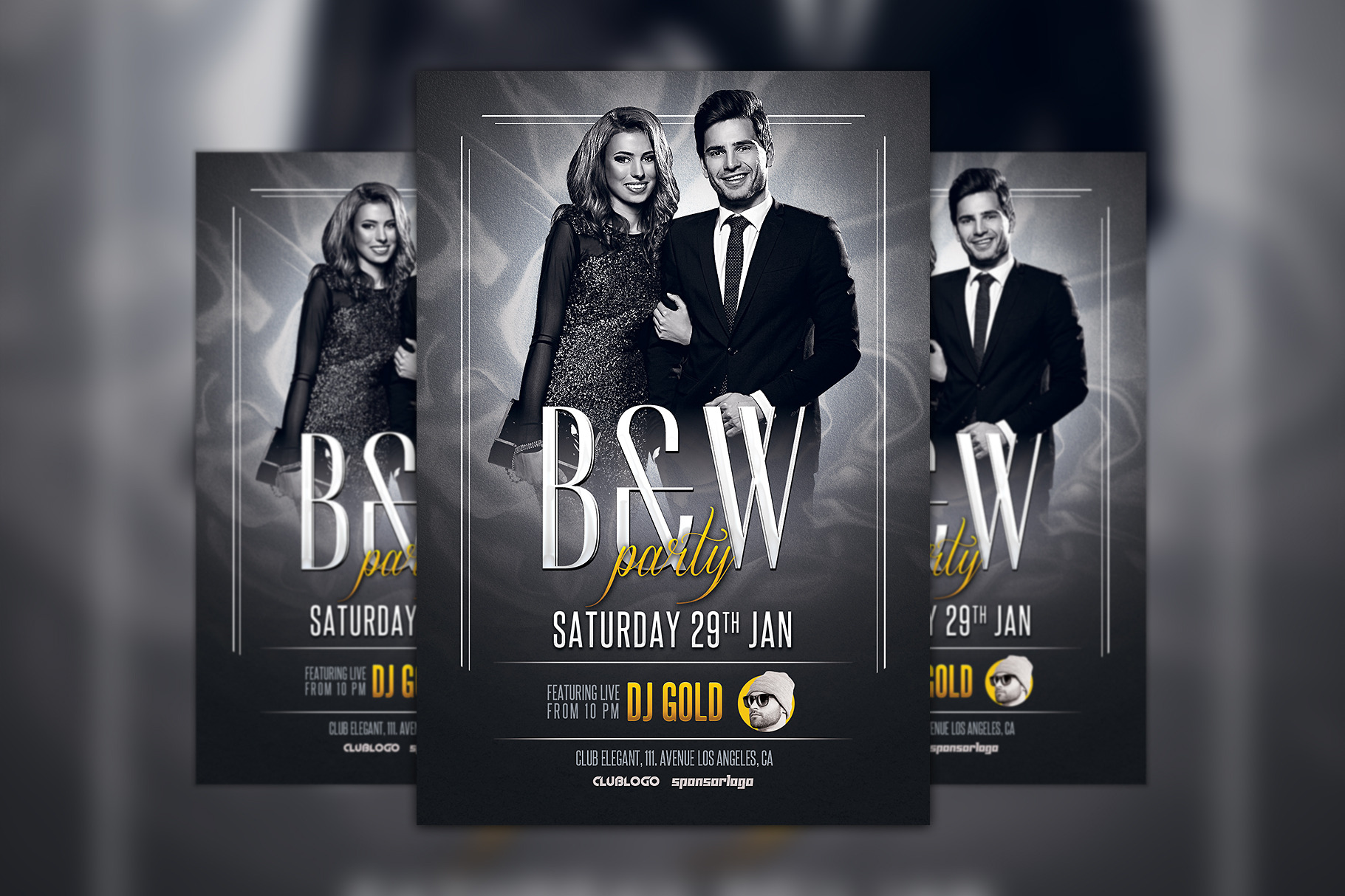 Elegant Night Party Flyer Template, a Flyer Template by Flyermind