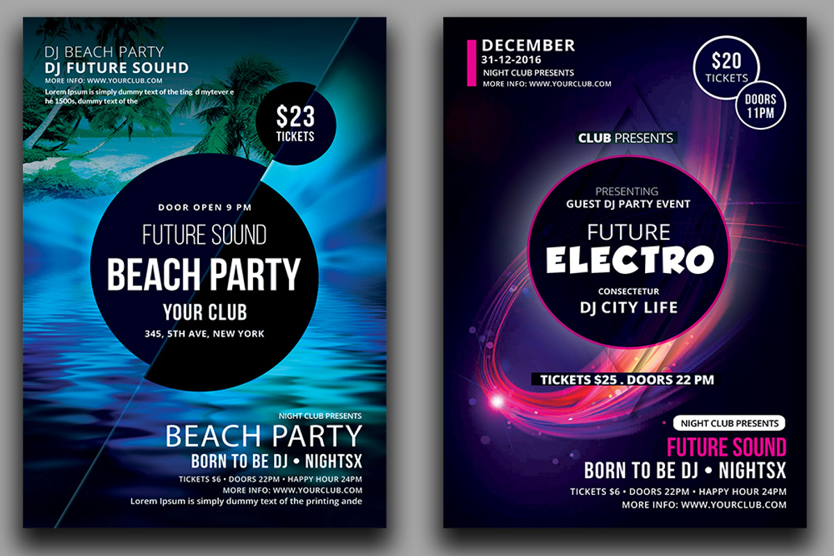 Party Flyer Bundle, a Flyer Template by AfzaalGraphics