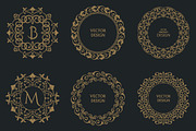 Monogram decorative vector frames, a Decorative Illustration by pattern ...