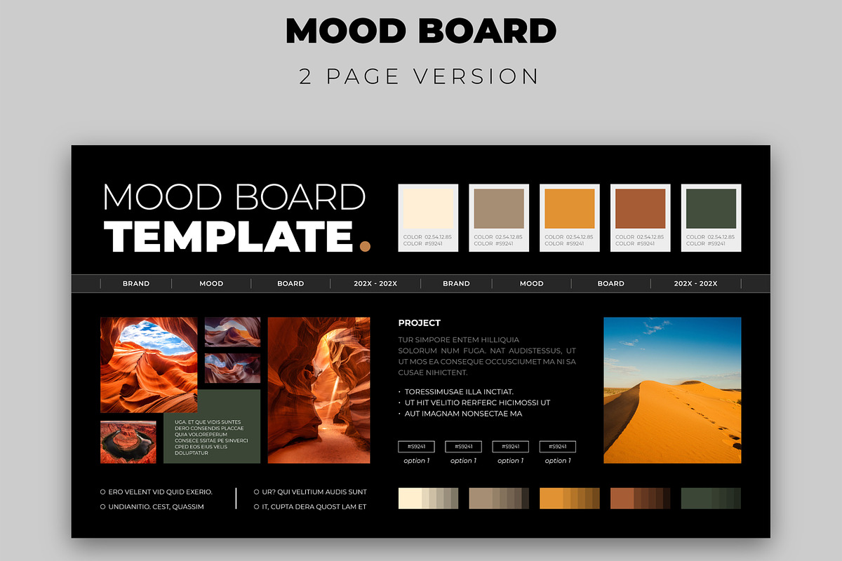 Clean and Photo Collage Mood Board