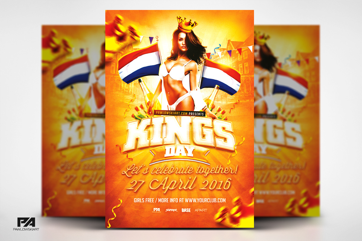 King's Day / KoningsDag v2 Flyer, a Flyer Template by PawlowskiArt