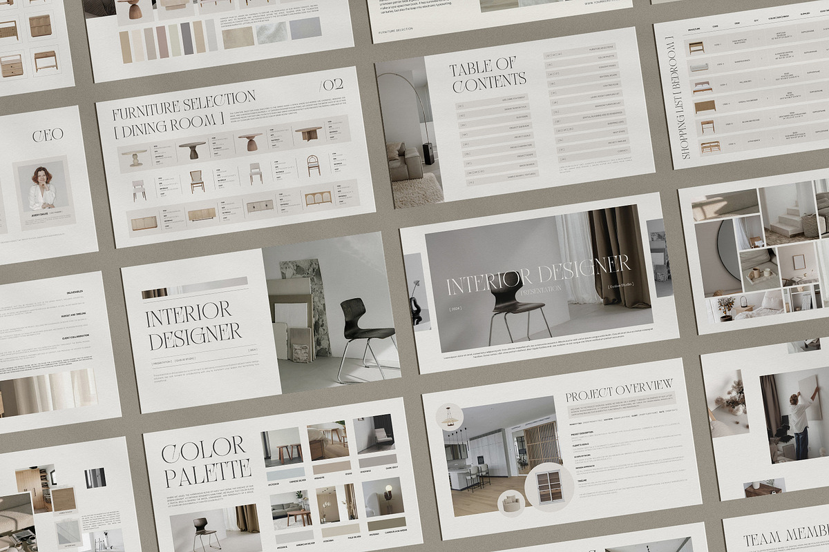 Interior Design Presentation Canva Template | Amare Creative | Creative ...