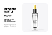 Matte Square Dropper Bottle Mockup