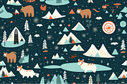 Cute Tree Design, a Pattern Graphic by Ranya Art Studio