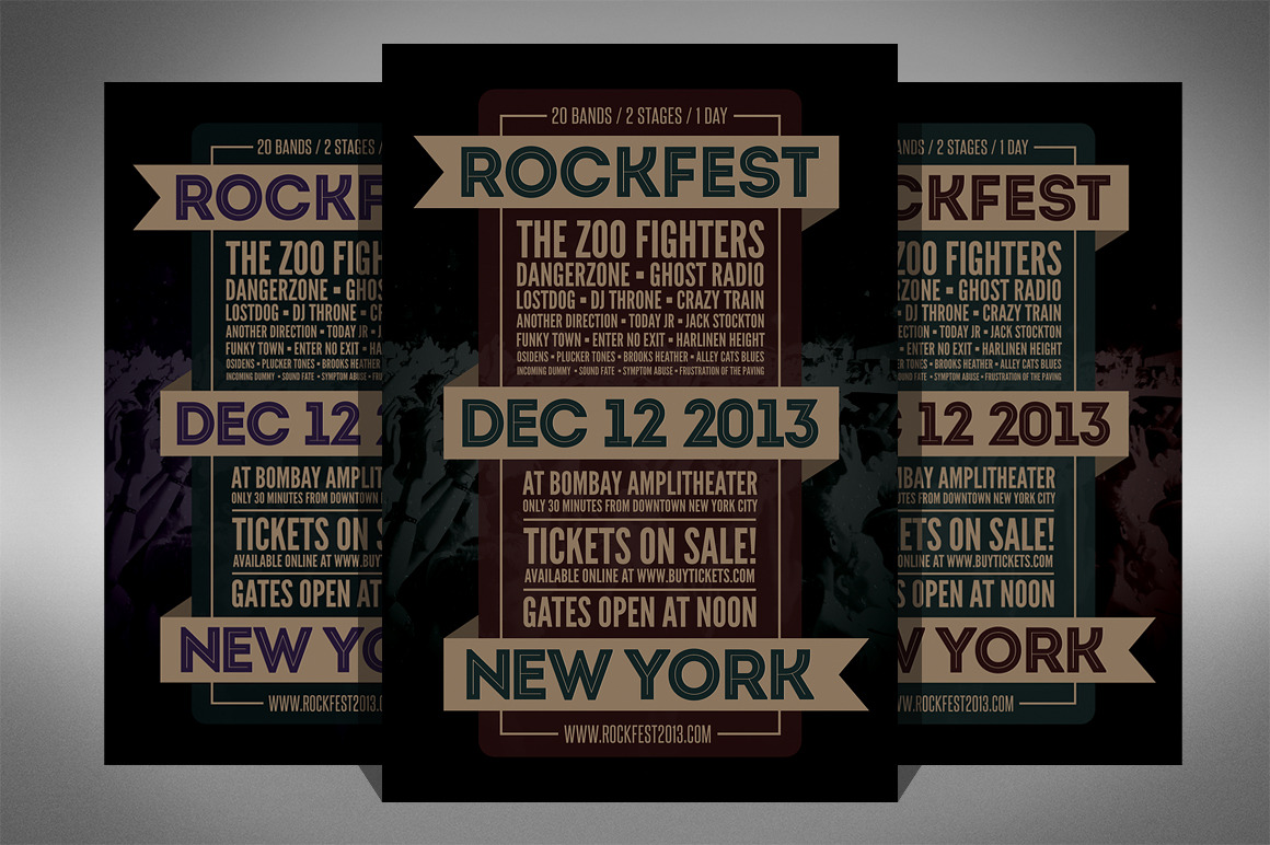 Rock Festival Music Flyer - 2 Sizes, a Flyer Template by Creativenauts