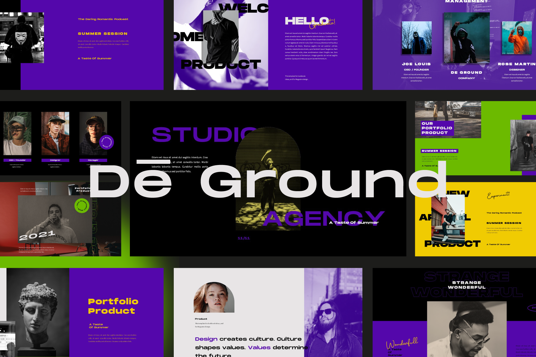 D Ground Powerpoint Template, a Presentation Template by Yo Slide