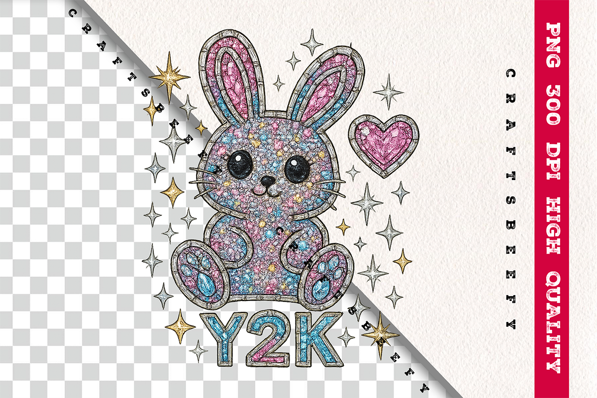 Faux Rhinestone Panda PNG