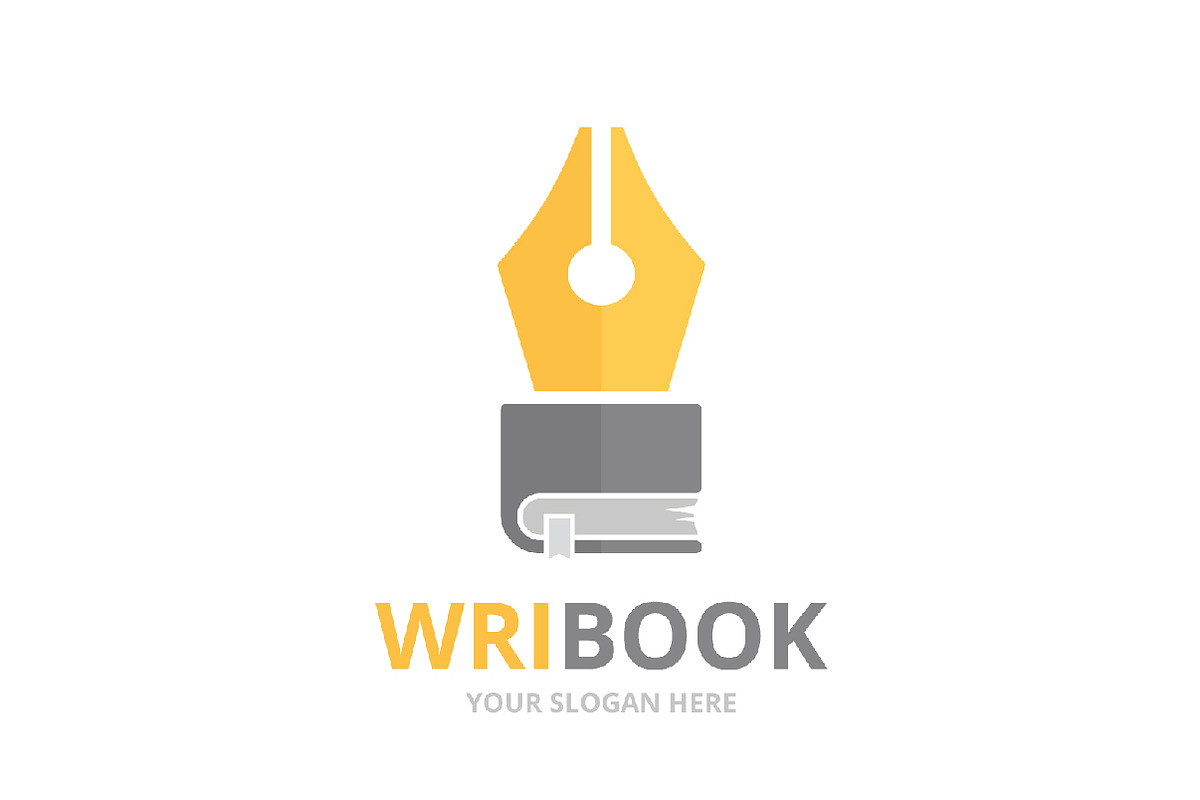 Vector pen and book logo combination, a Branding & Logo Template by ...