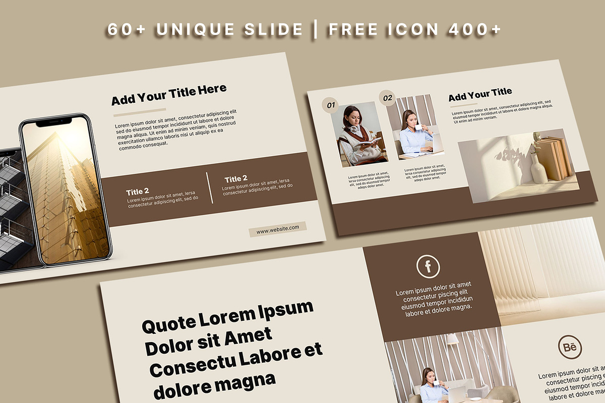 Brown PowerPoint Template Business, a Presentation Template by SKY CREATION