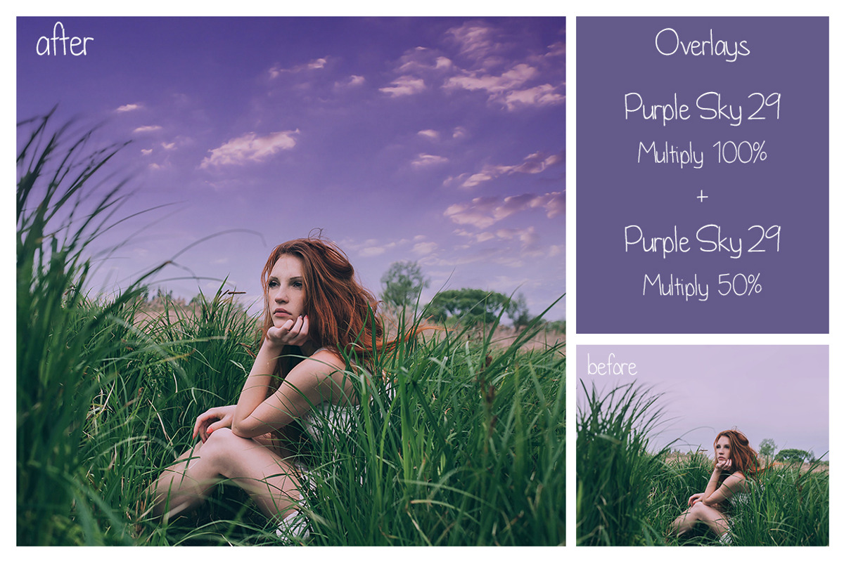 30 Purple Sky Overlays, a Texture Graphic by LovePhotoMoment