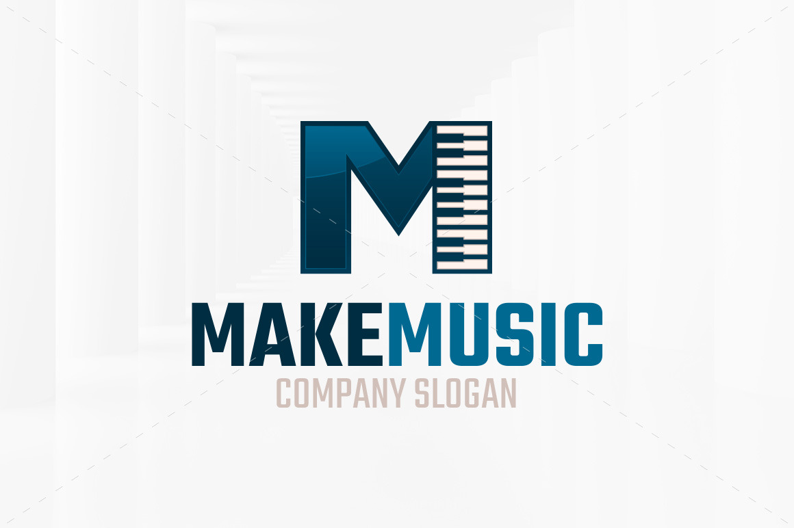 Make Music Logo Template, a Branding & Logo Template by LOGOMAGINE