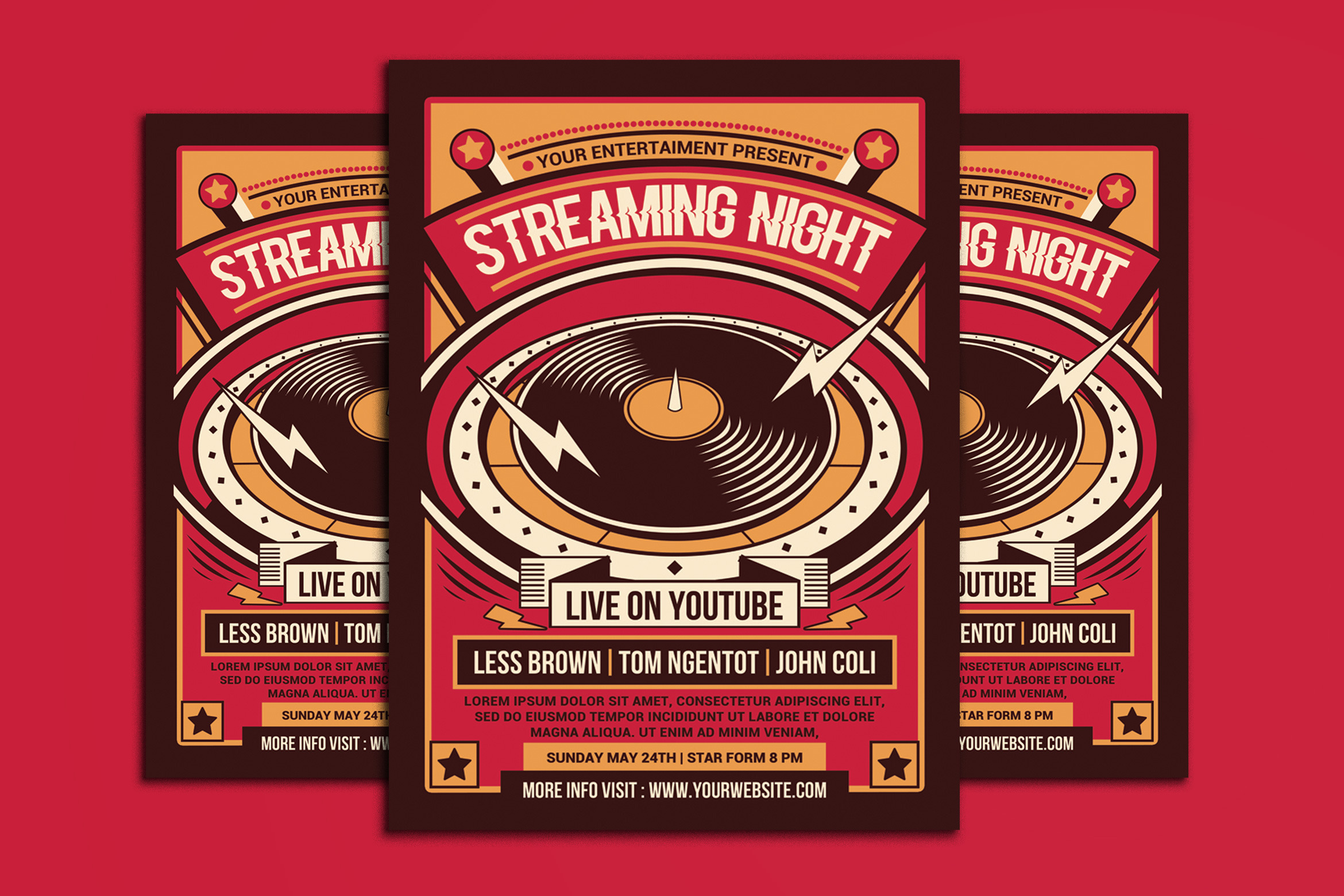 Live Music Streaming Concert Flyer, a Flyer Template by Muhamad Iqbal ...