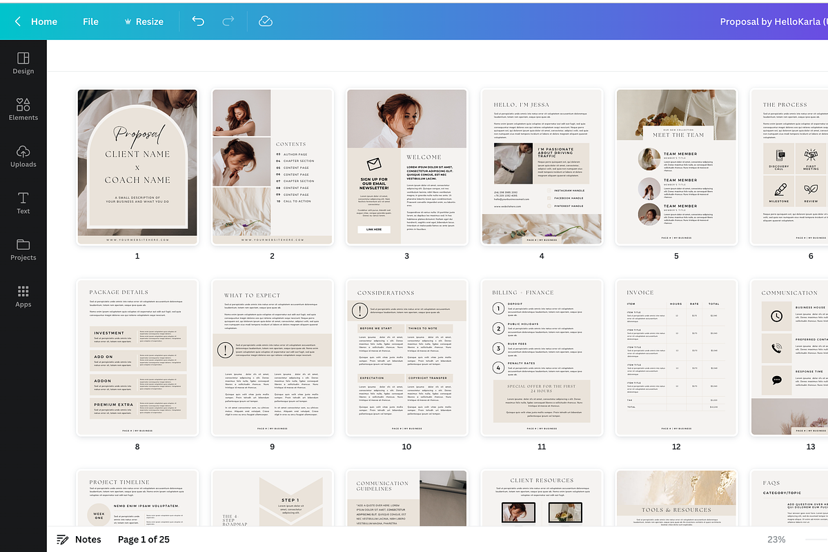 Project Proposal Template Canva