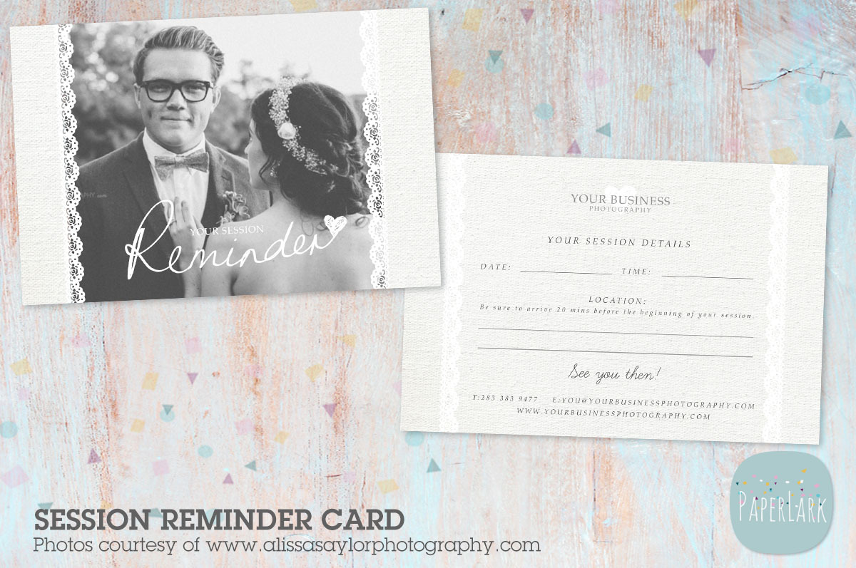 IP023 Client Reminder Card, a Card Template by Paper Lark | Creative Market