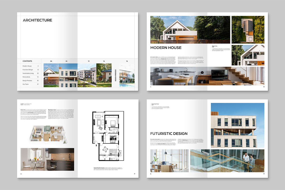 Architecture Portfolio Template, a Magazine Template by BrandPacks ...