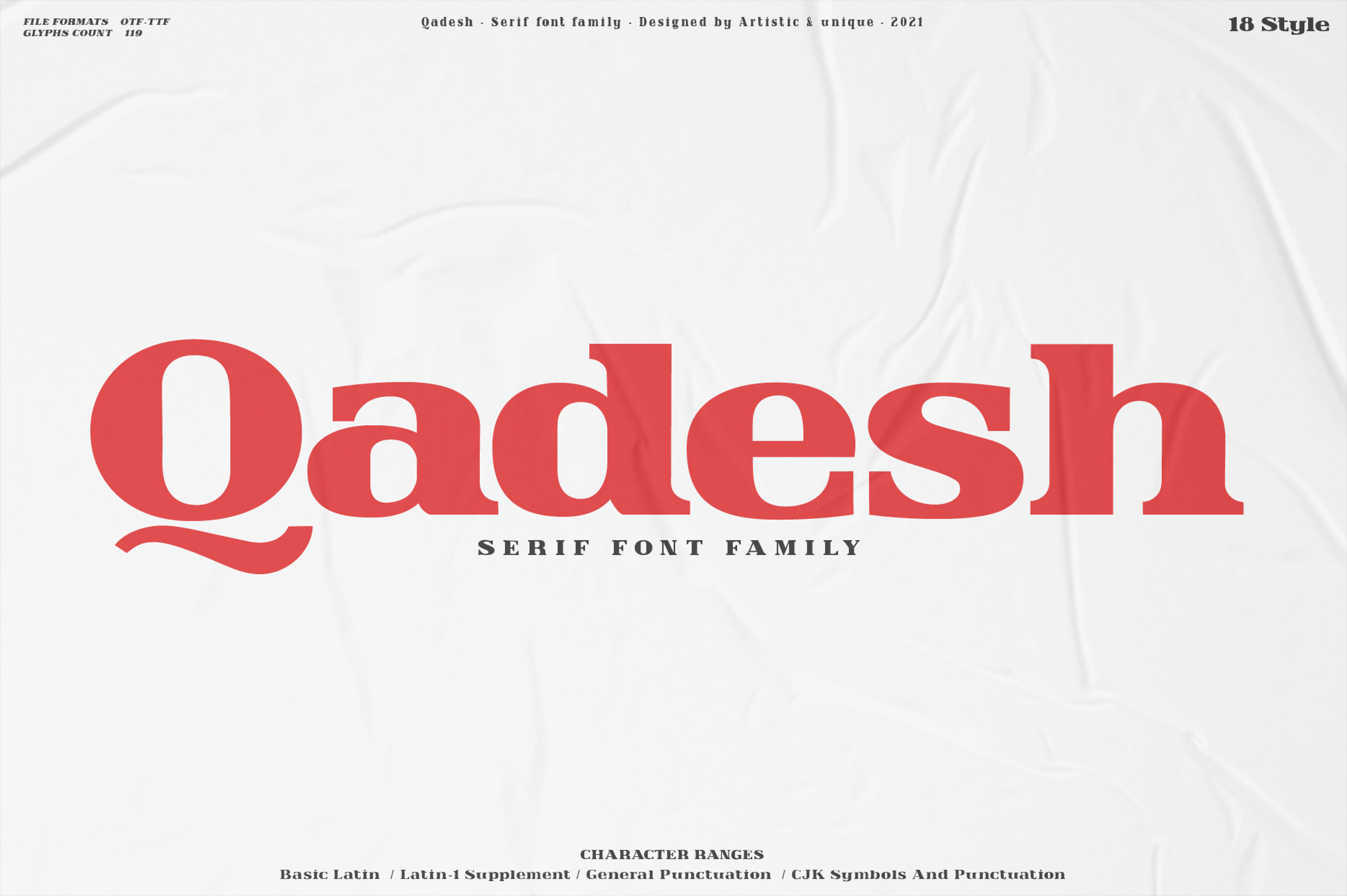 Qadesh - Serif font family