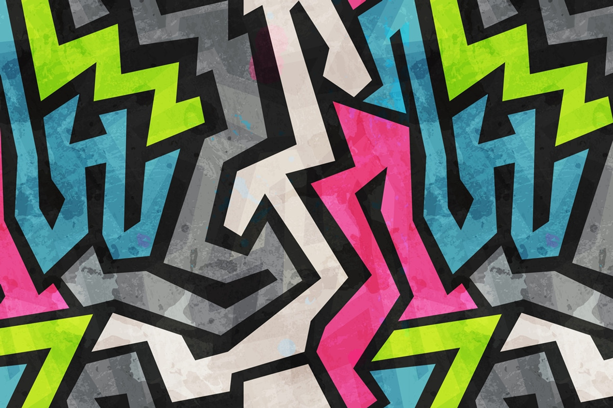 Graffiti vector patterns pack, a Pattern Graphic by Gudiny