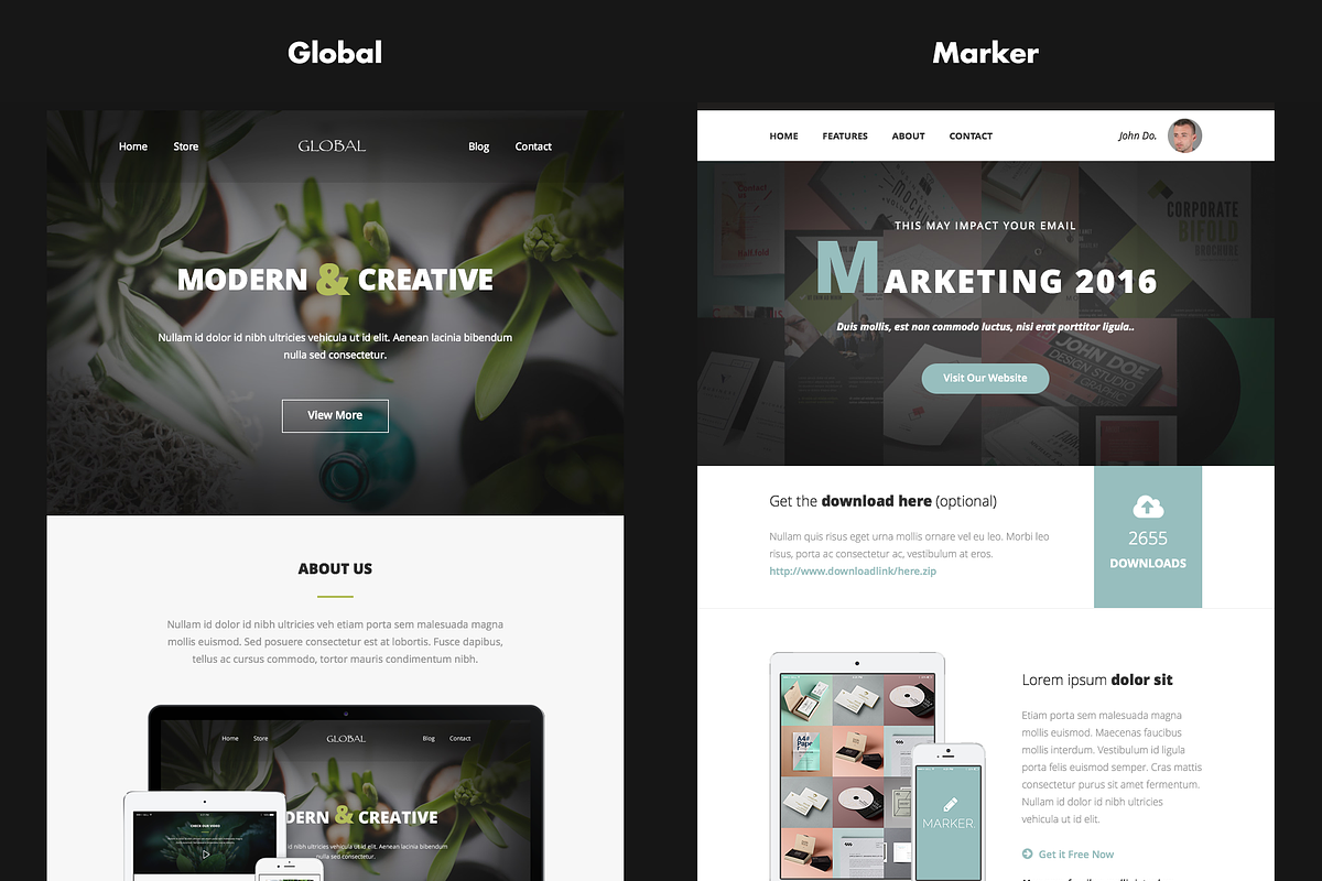 Combo B1+B2 - 14 Templates + Builder, an Email Template by DynamicXX ...