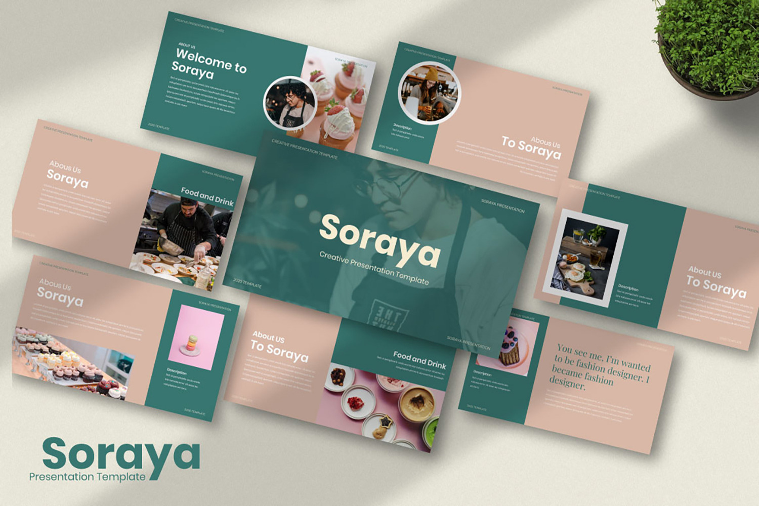 Soraya Creative Powerpoint Template, a Presentation Template by nyilstudio