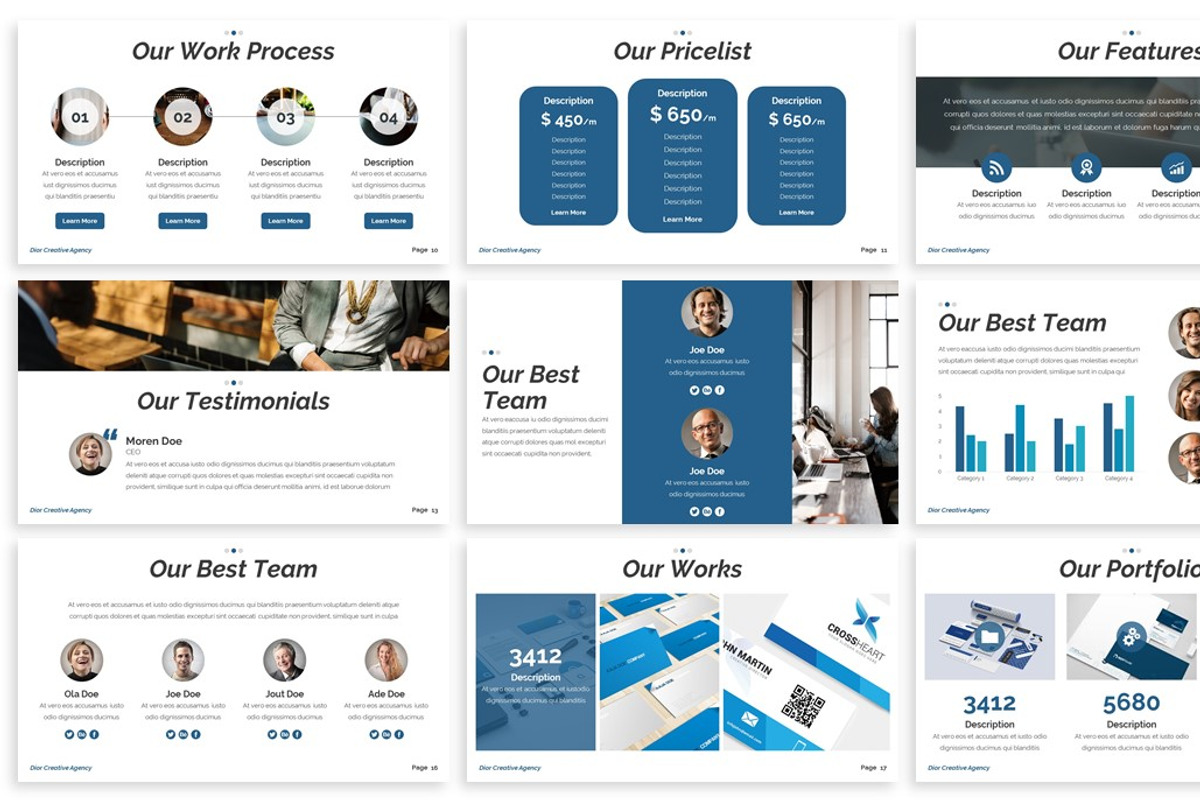Dior - Agency Powerpoint Template, a Presentation Template by SlideFactory