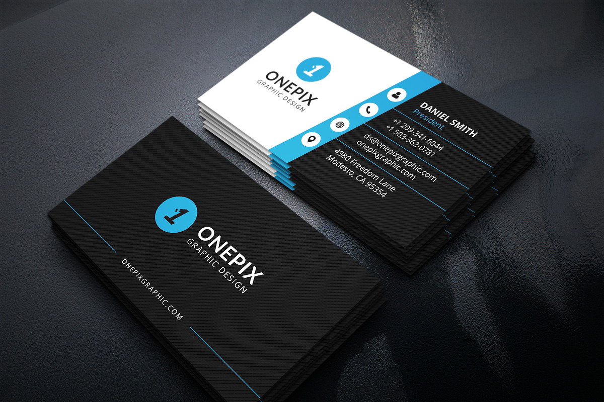 Modern Creative Blue Business Cards, a Business Card Template by ...