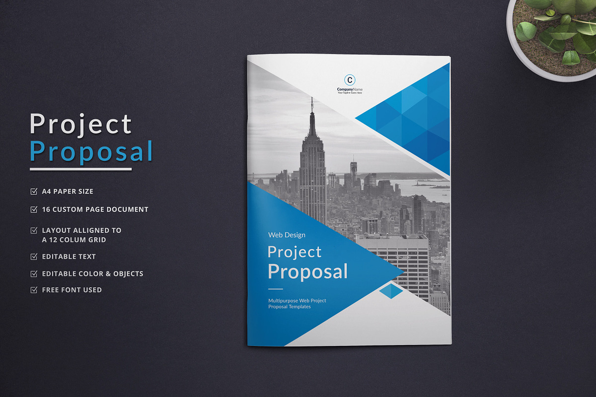 Project Proposal Word Template, a Brochure Template by TelaTemplates ...